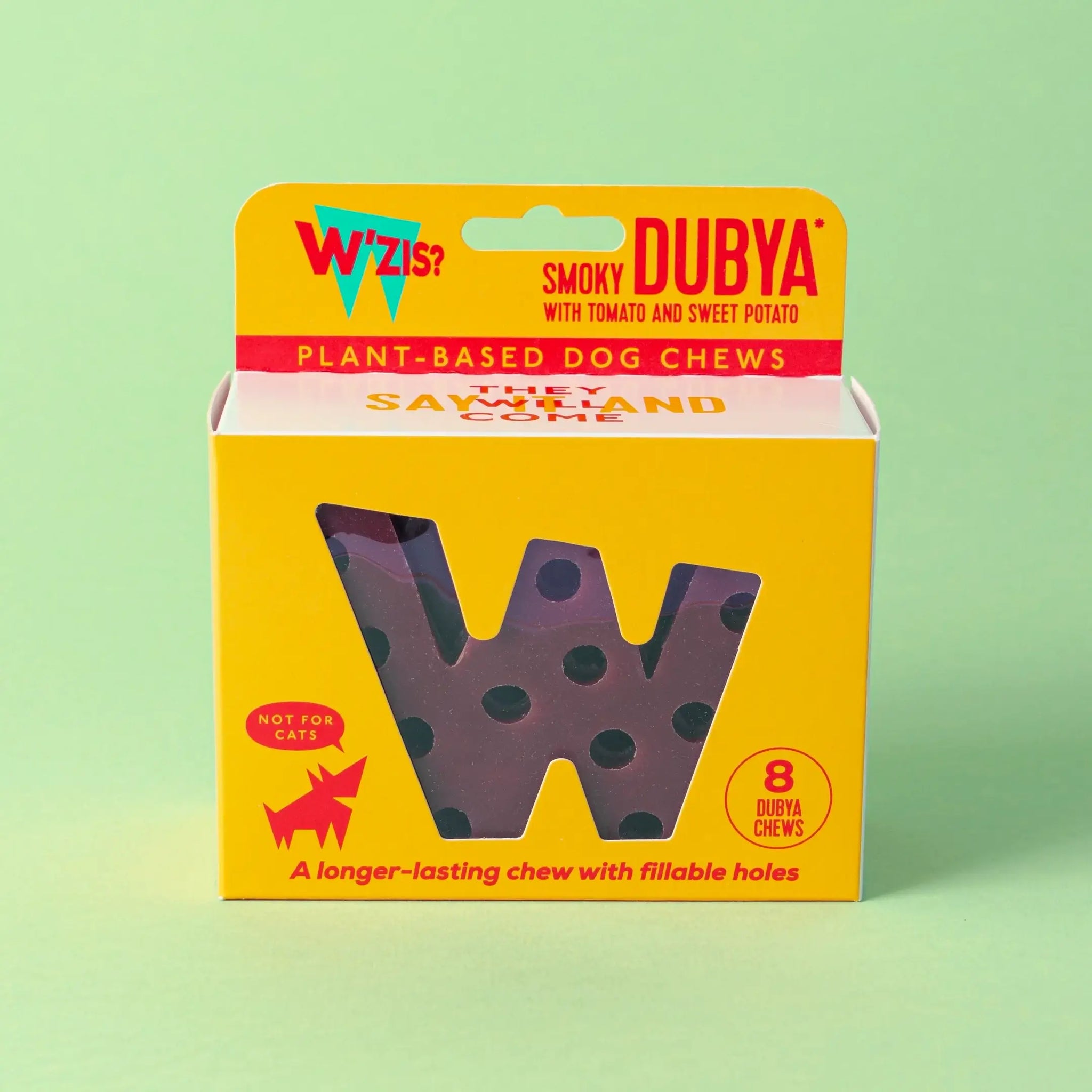 Dubya Long Lasting Smoky Dog Chew | Low calorie, meat free