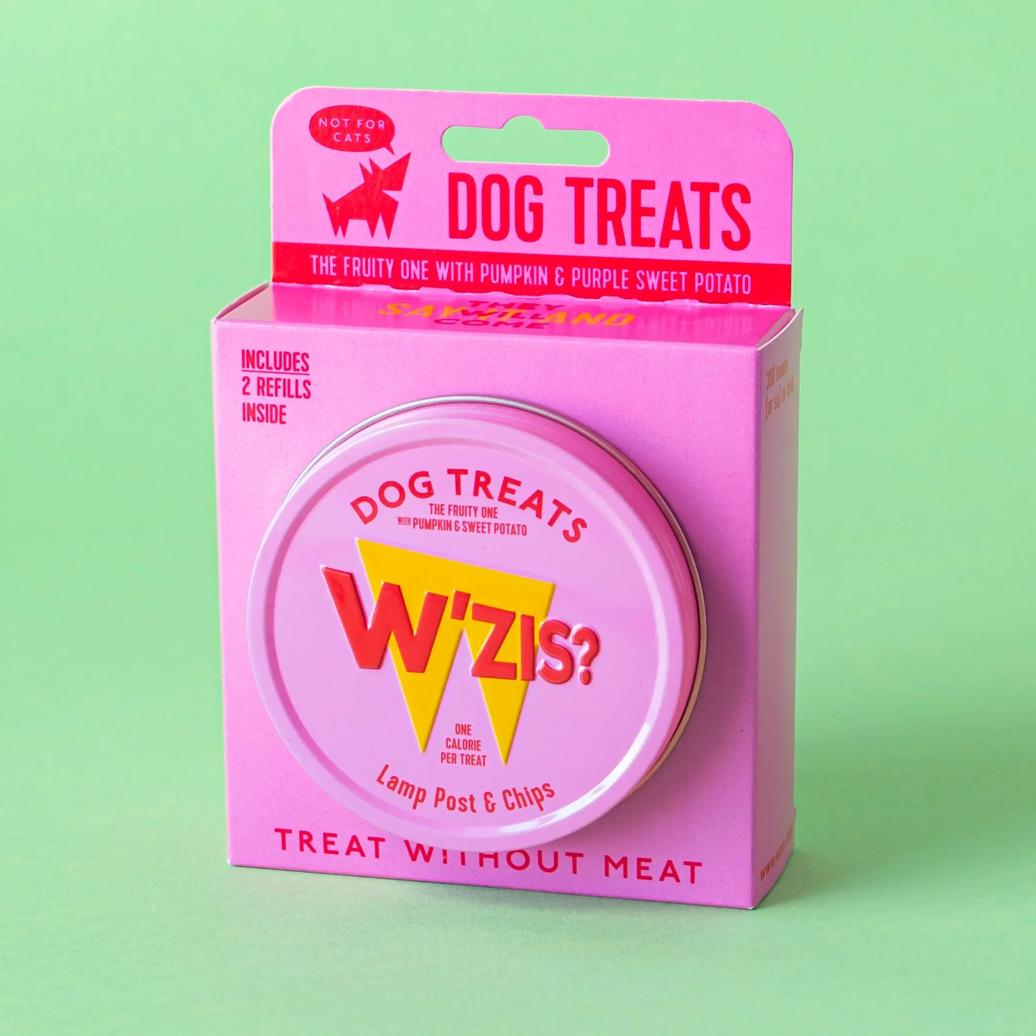 W'ZIS Dog Treats - Tin & Refills Gift Box -Lamp Post & Chips