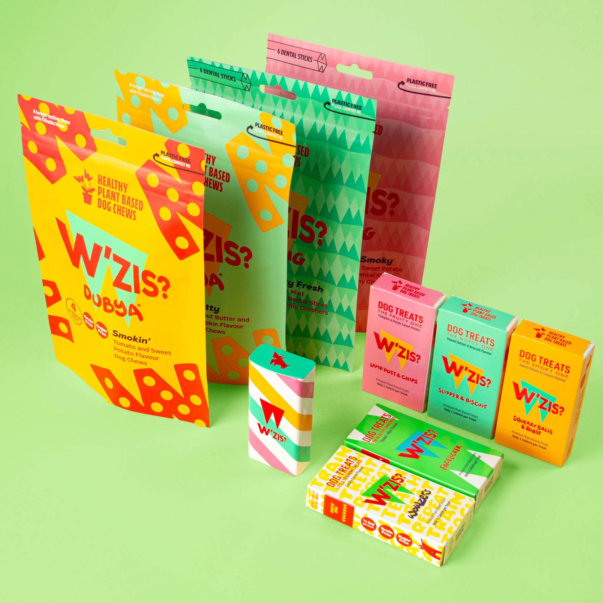 Sampler Box | Vegan Grain-Free Dog Treats, Chews | W'ZIS?